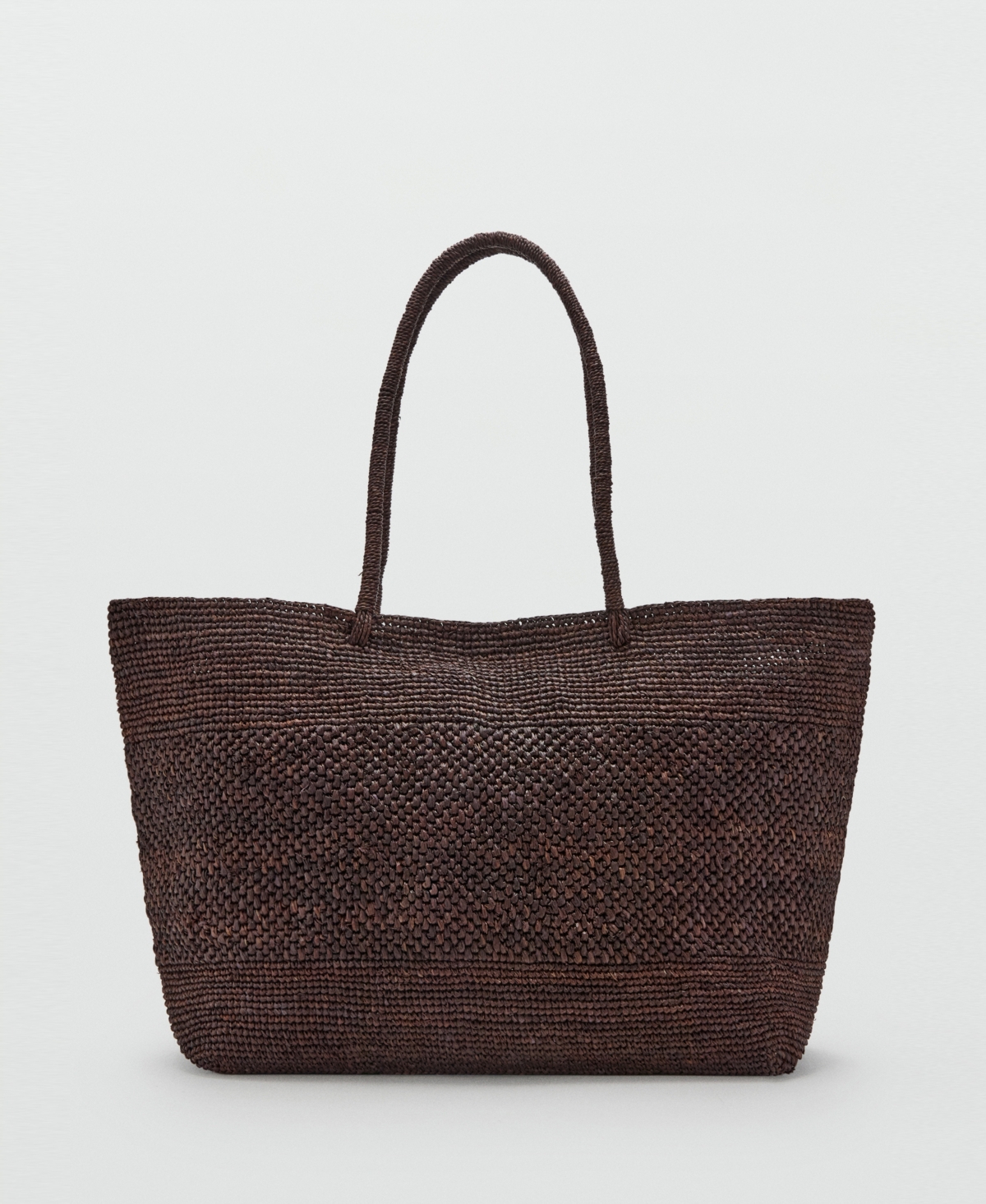 Click here for Mango Womens Natural Fiber Shopper Bag - Chocolate prices