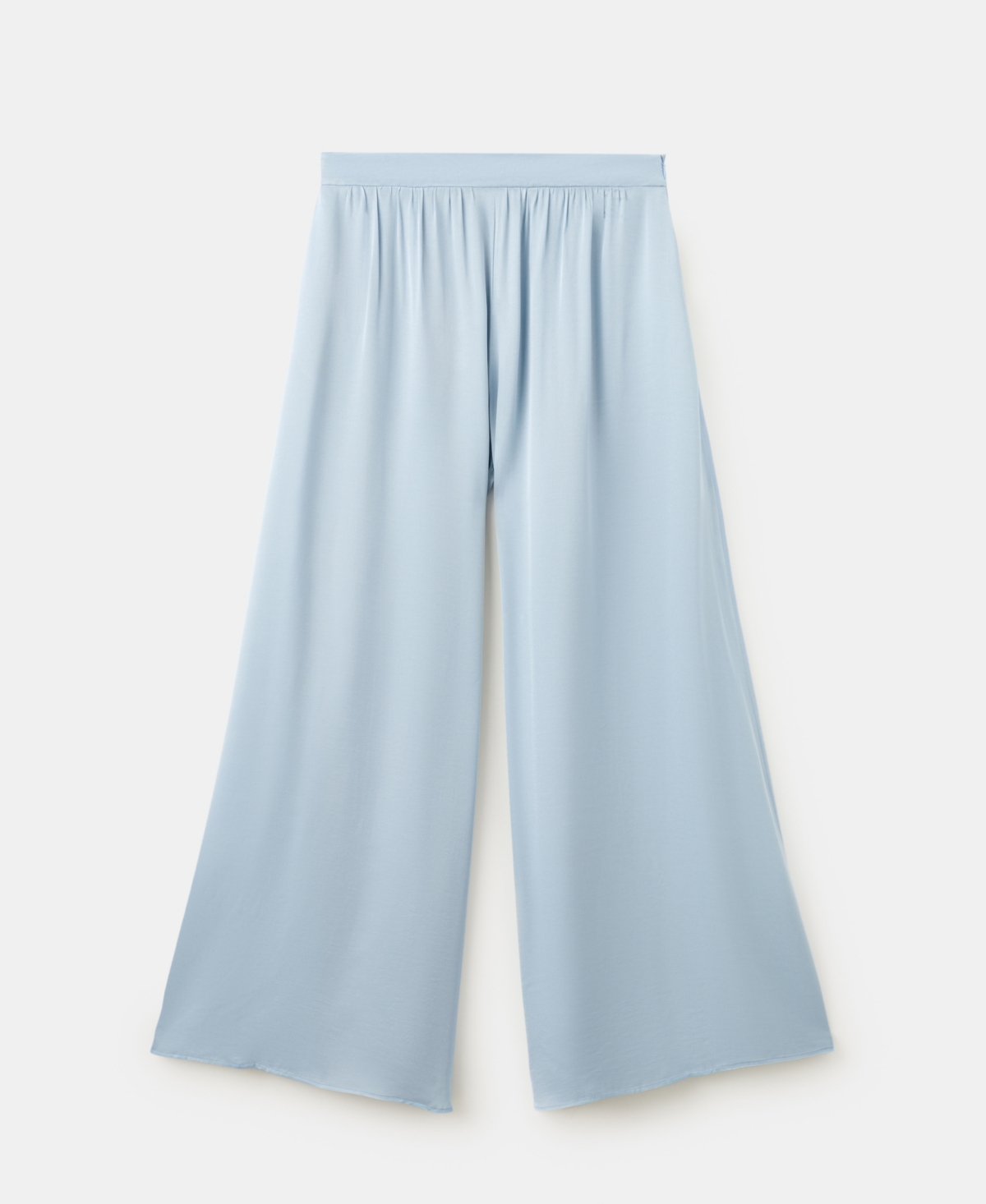 Click here for Mango Womens High-Rise Wide Leg Pants - Sky Blue prices