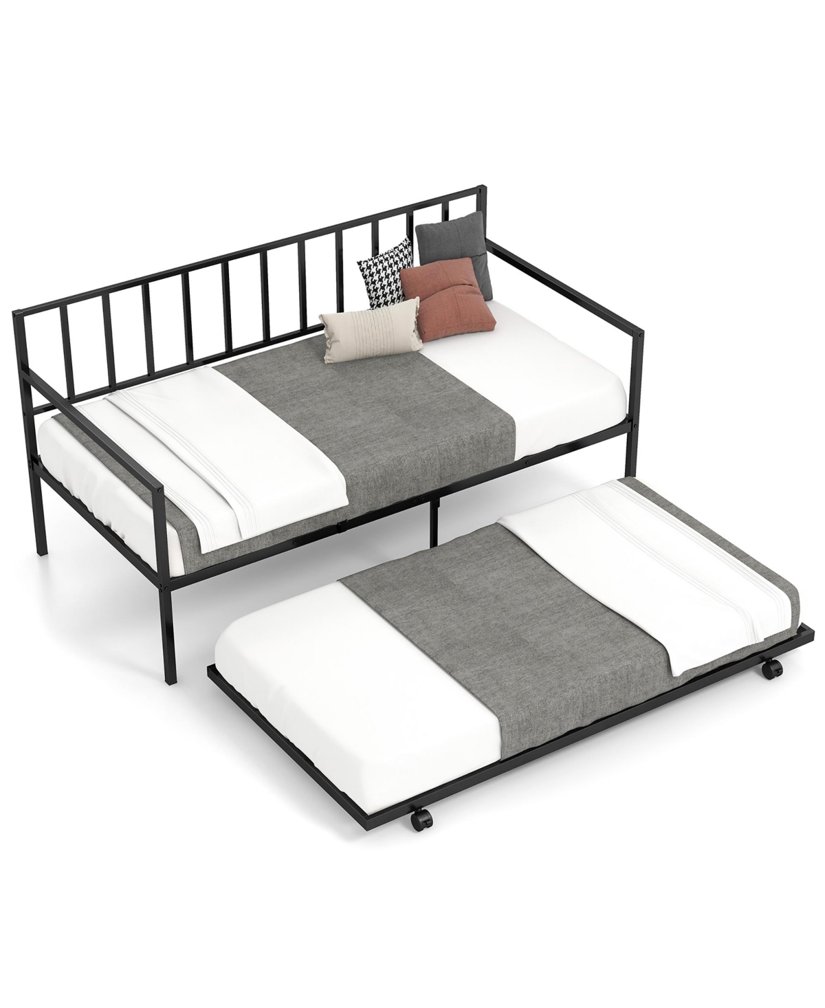 Click here for Gymax Twin Metal Daybed Sofa Bed with Trundle and... prices
