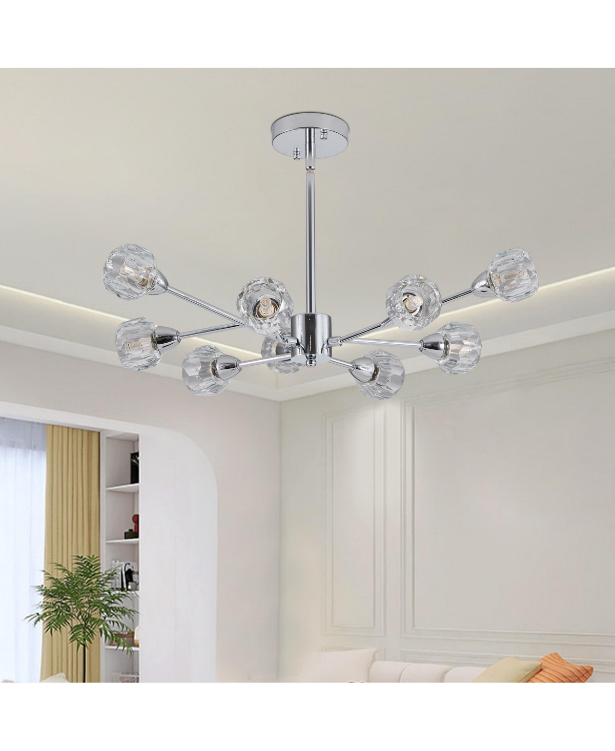 Click here for Clihome Modern Crystal Chandeliers  9 Lights Chand... prices