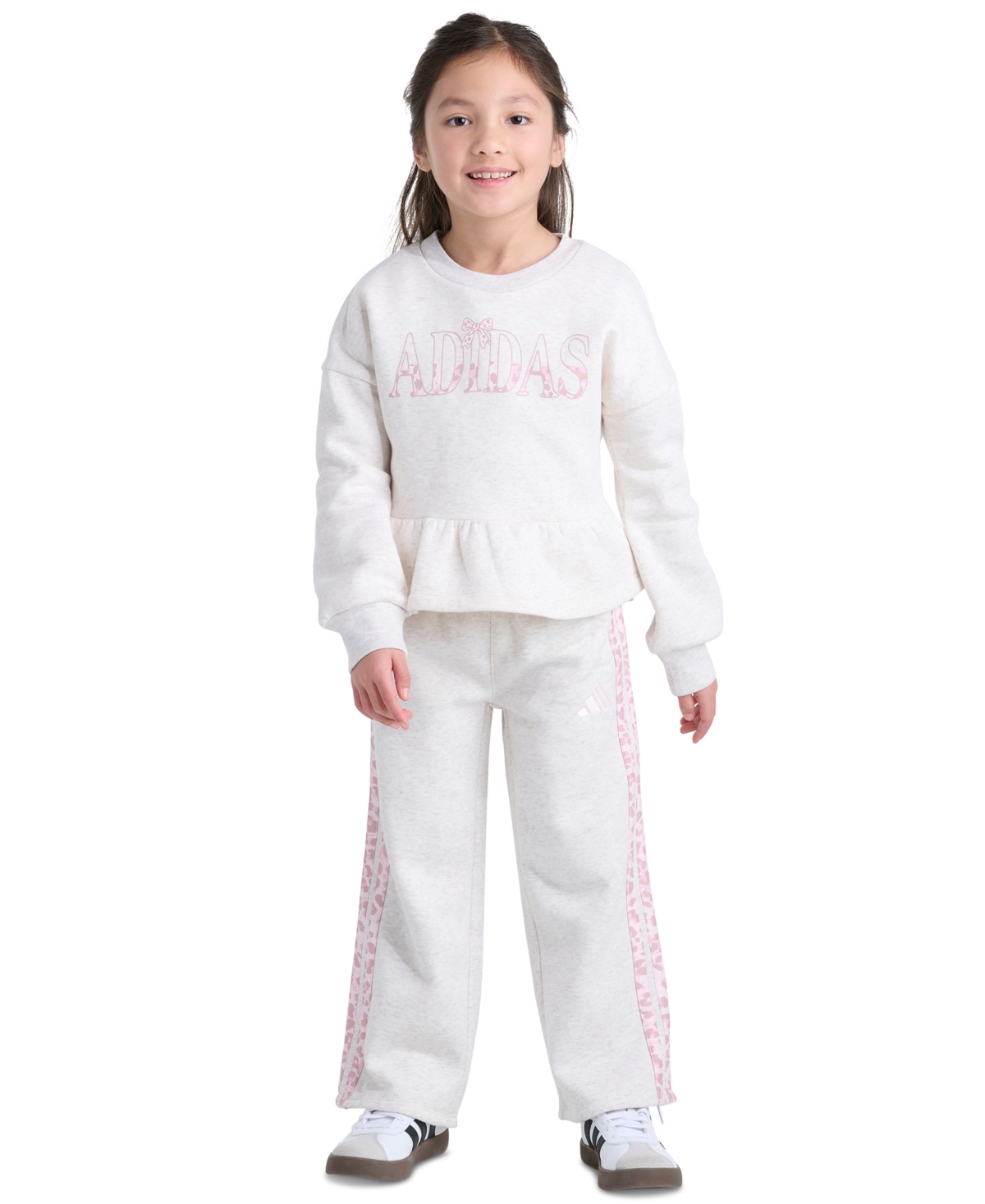 Click here for adidas Girls 2T-6X Long-Sleeve Sweatshirt and Pant... prices