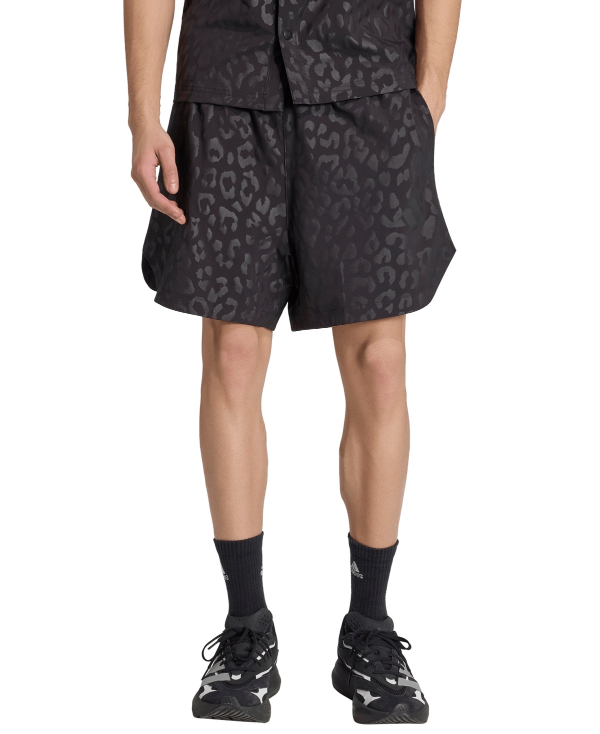 Click here for adidas Mens City Tech Leopard Regular-Fit Shorts -... prices