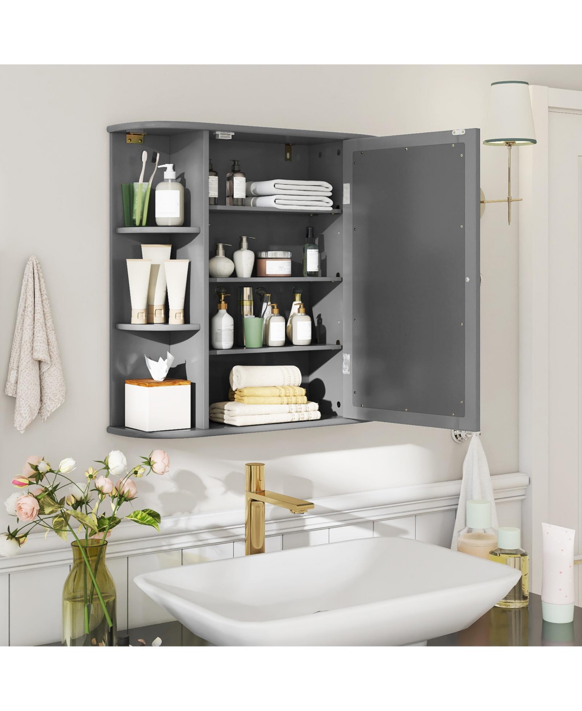 Click here for sumyeg Multipurpose Wall Mounted Bathroom Mirror S... prices
