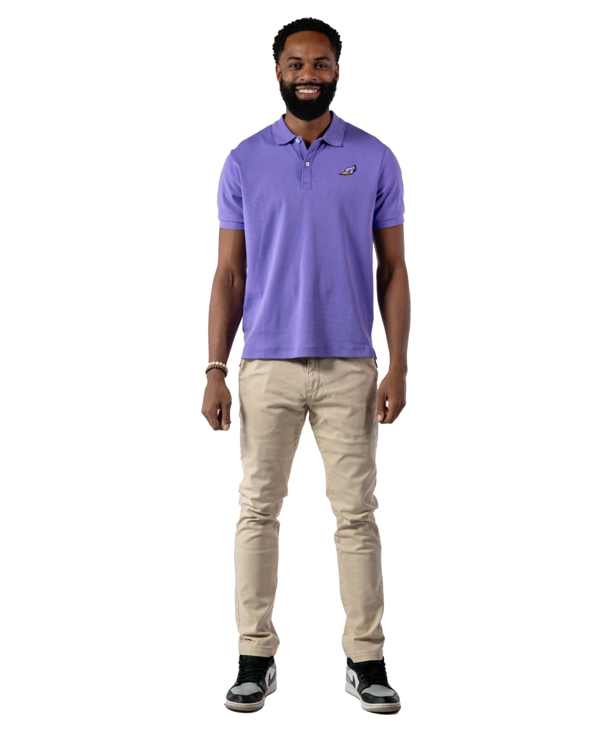 Click here for Woodpecker Mens Pima Cotton Polo Shirt - Violet prices