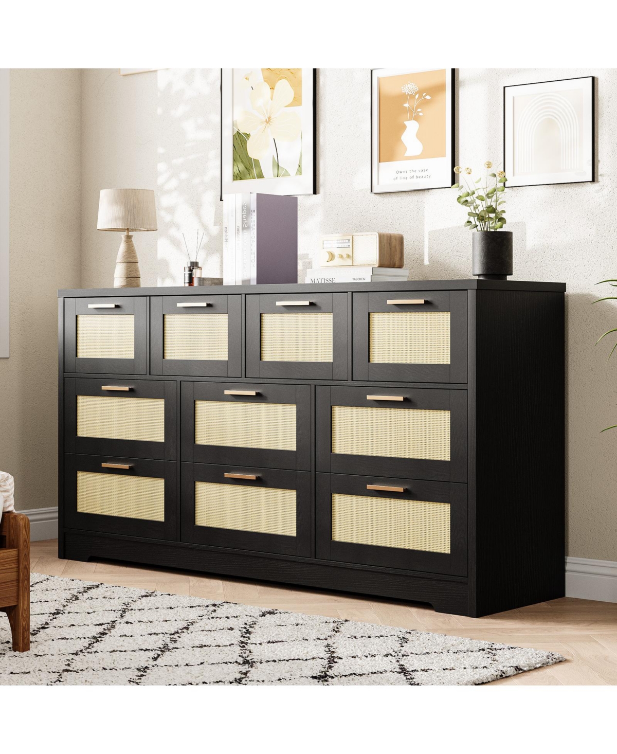 Click here for homfan 10 Drawers Dresser for Bedroom  Rattan Ches... prices