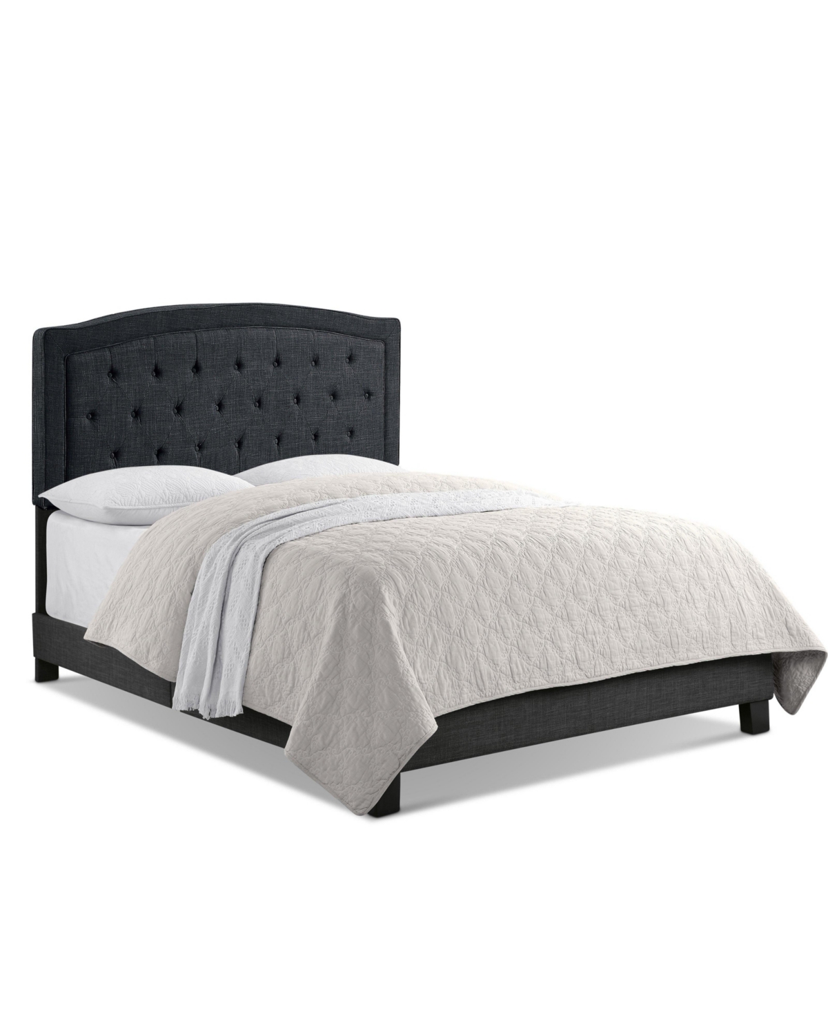 Click here for Boyel Living Upholstered Bed with Curved Button Tu... prices