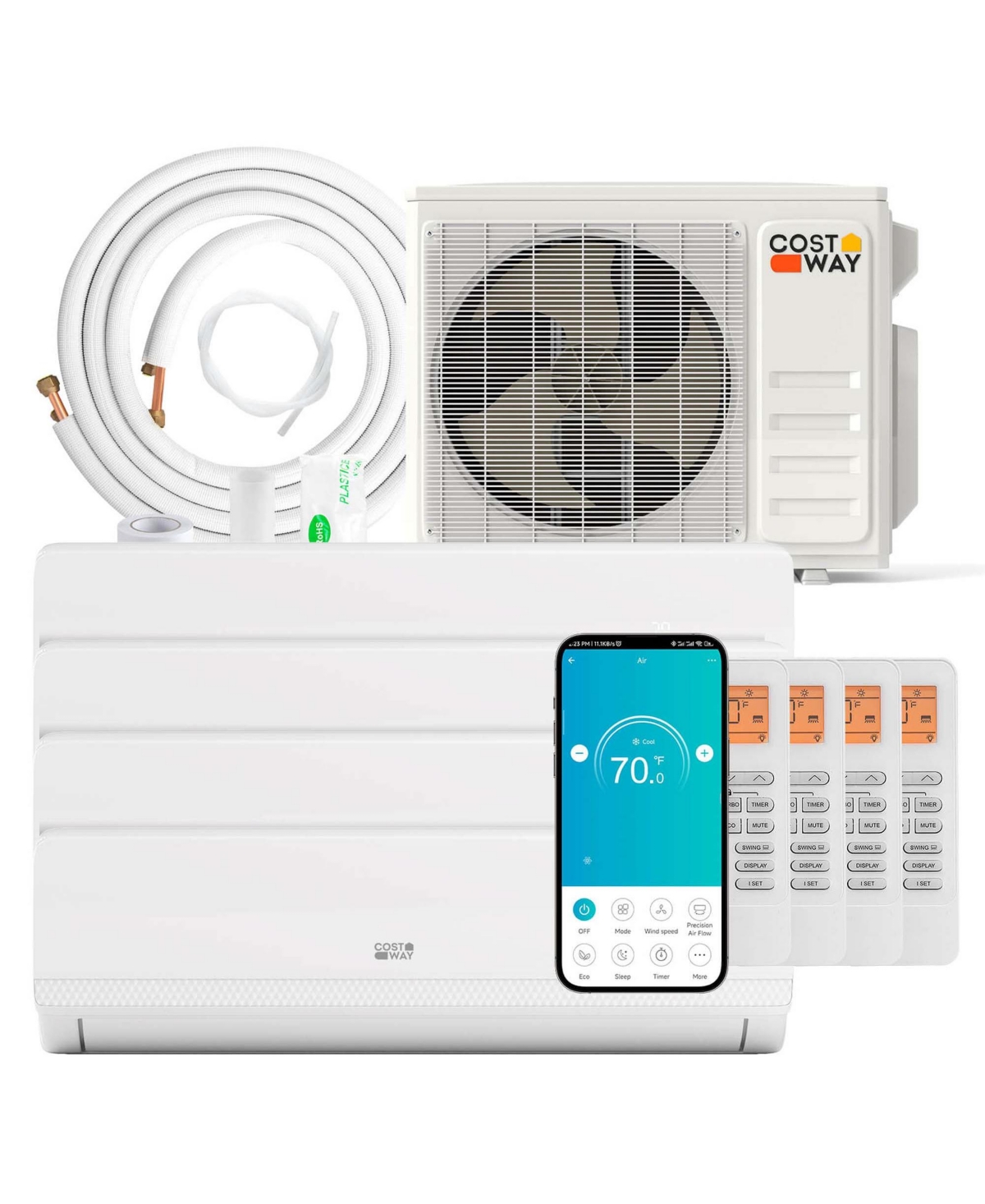 Click here for Costway 36K Btu 4 Zone 9K+12K+12K+12K Btu 19 SEER2... prices