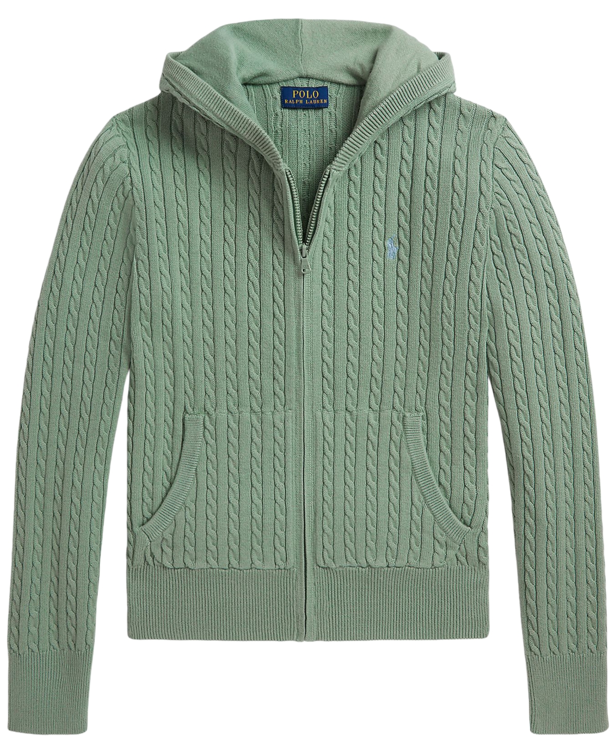 Click here for Polo Ralph Lauren Girls 7-16 Mini-Cable Full-Zip S... prices