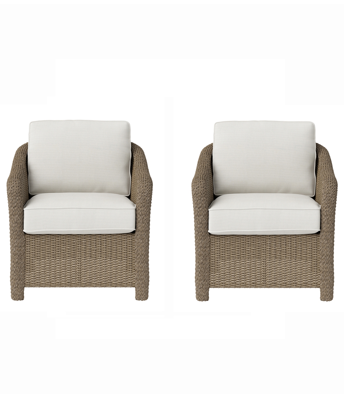 Click here for Agio Sonetta Outdoor Club Chairs  Set of 2 - Pearl... prices