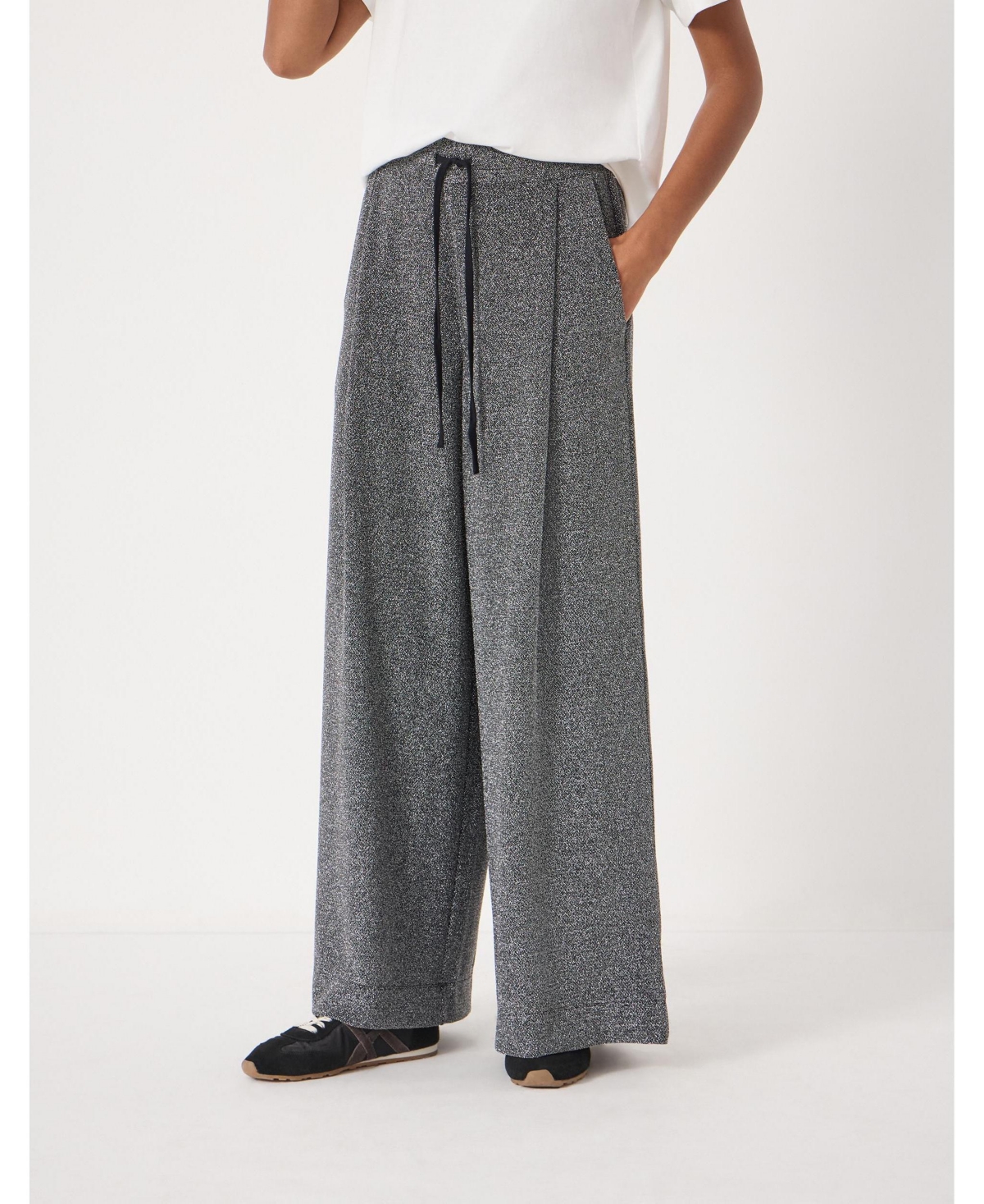 Click here for Hush Womens Wide Leg Pants - Silver metallic prices