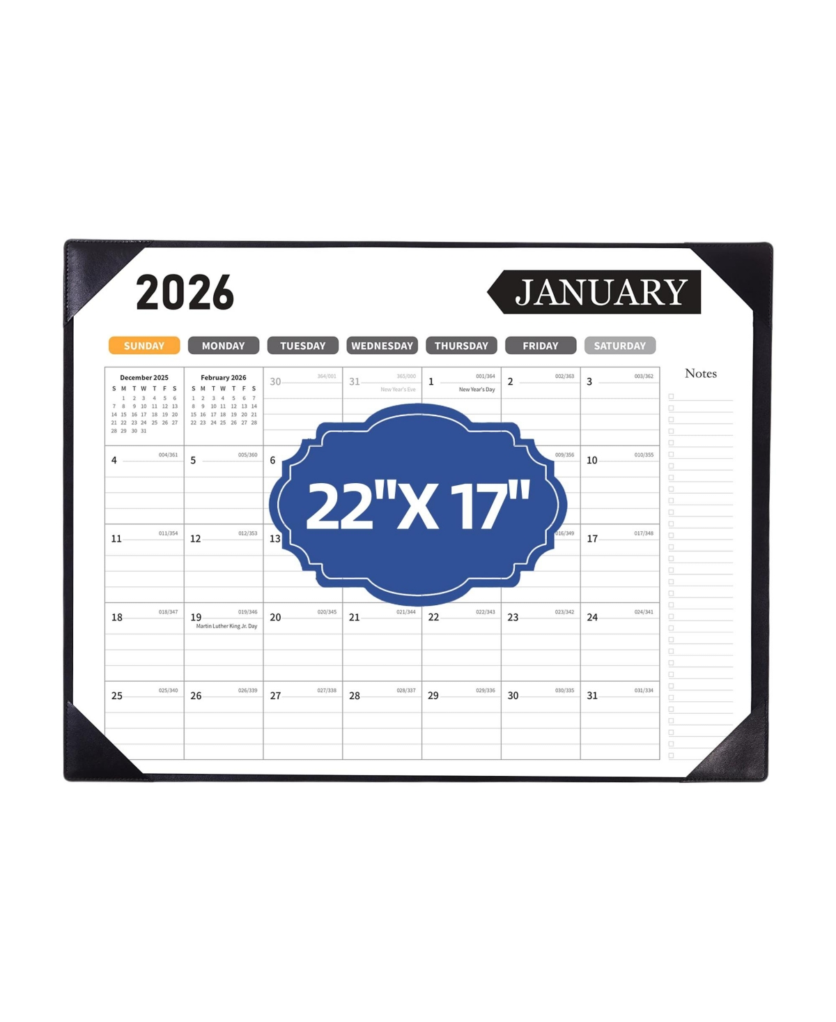 Click here for Gnuadz Large Desk Calendar 2026 18 Month Desktop P... prices