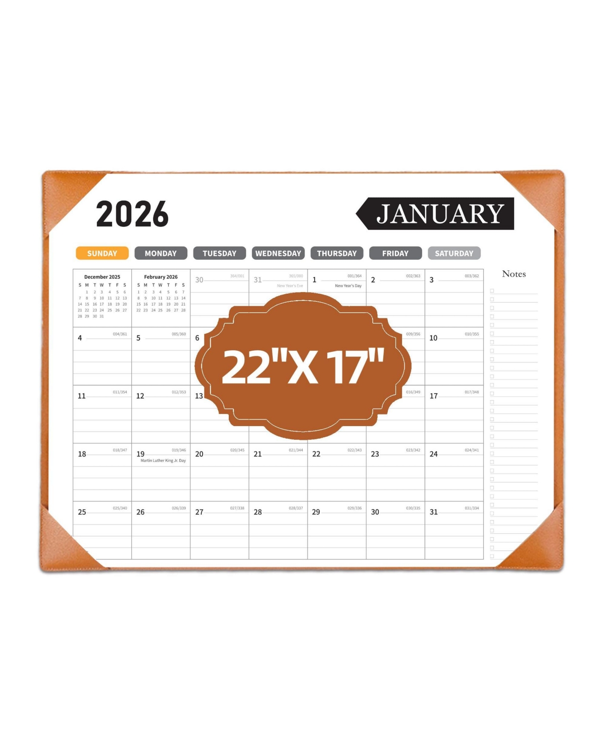 Click here for Gnuadz Large Desk Calendar 2026 18 Month Desktop P... prices