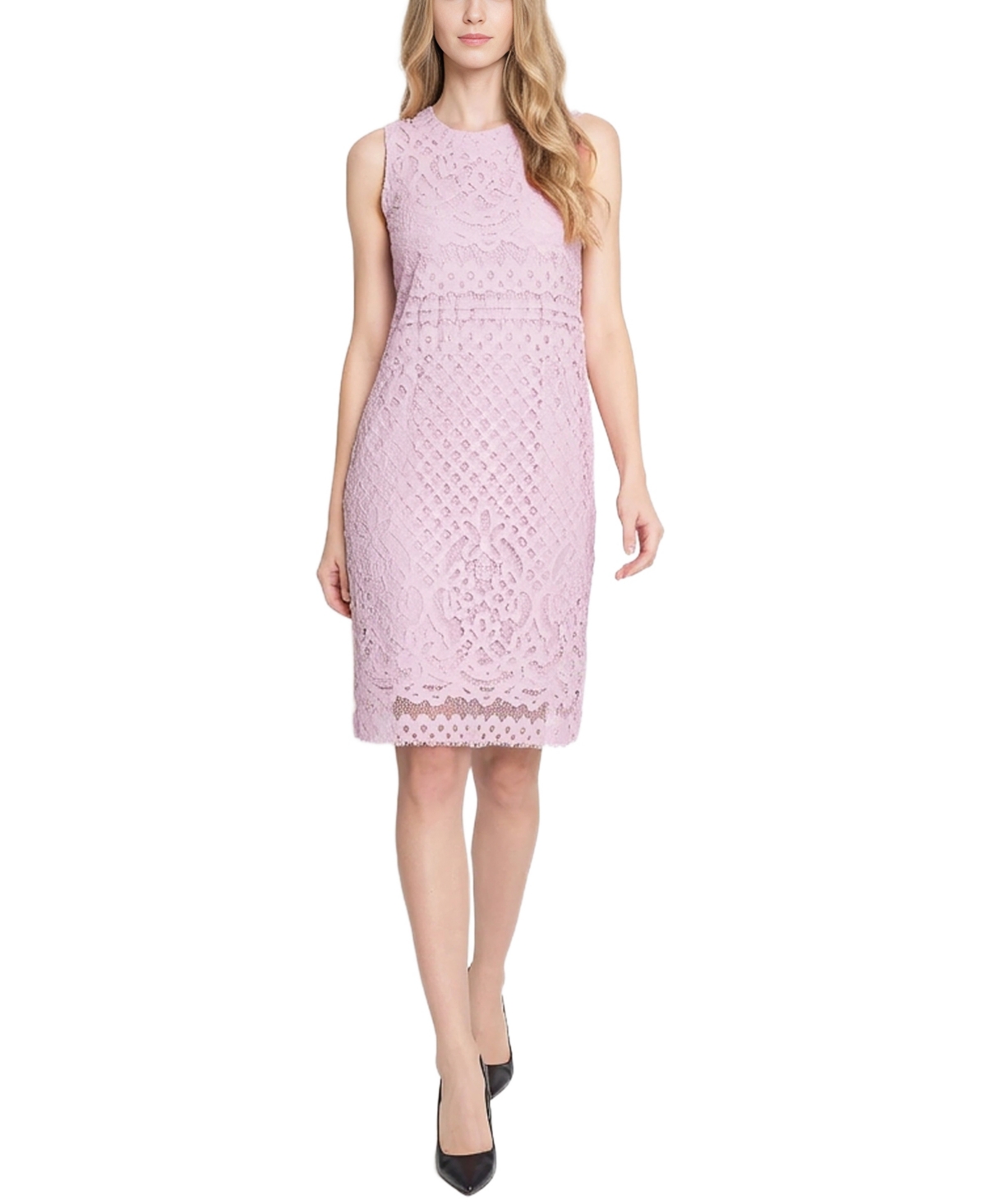 Click here for Ny Collection Womens Sleeveless Lace Dress - Lilas prices