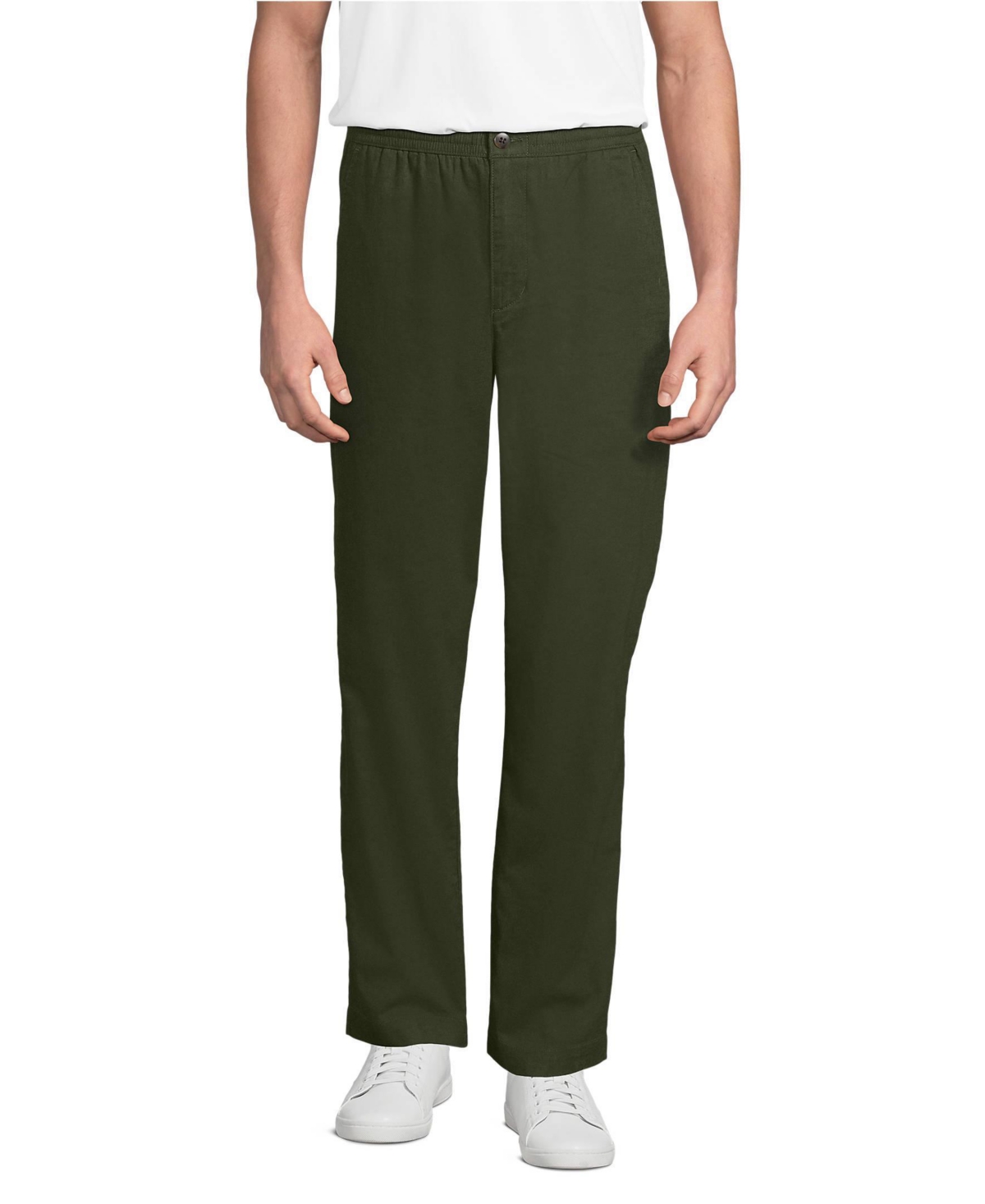 Click here for Lands End Mens Linen Cotton Elastic Waist Pant - L... prices