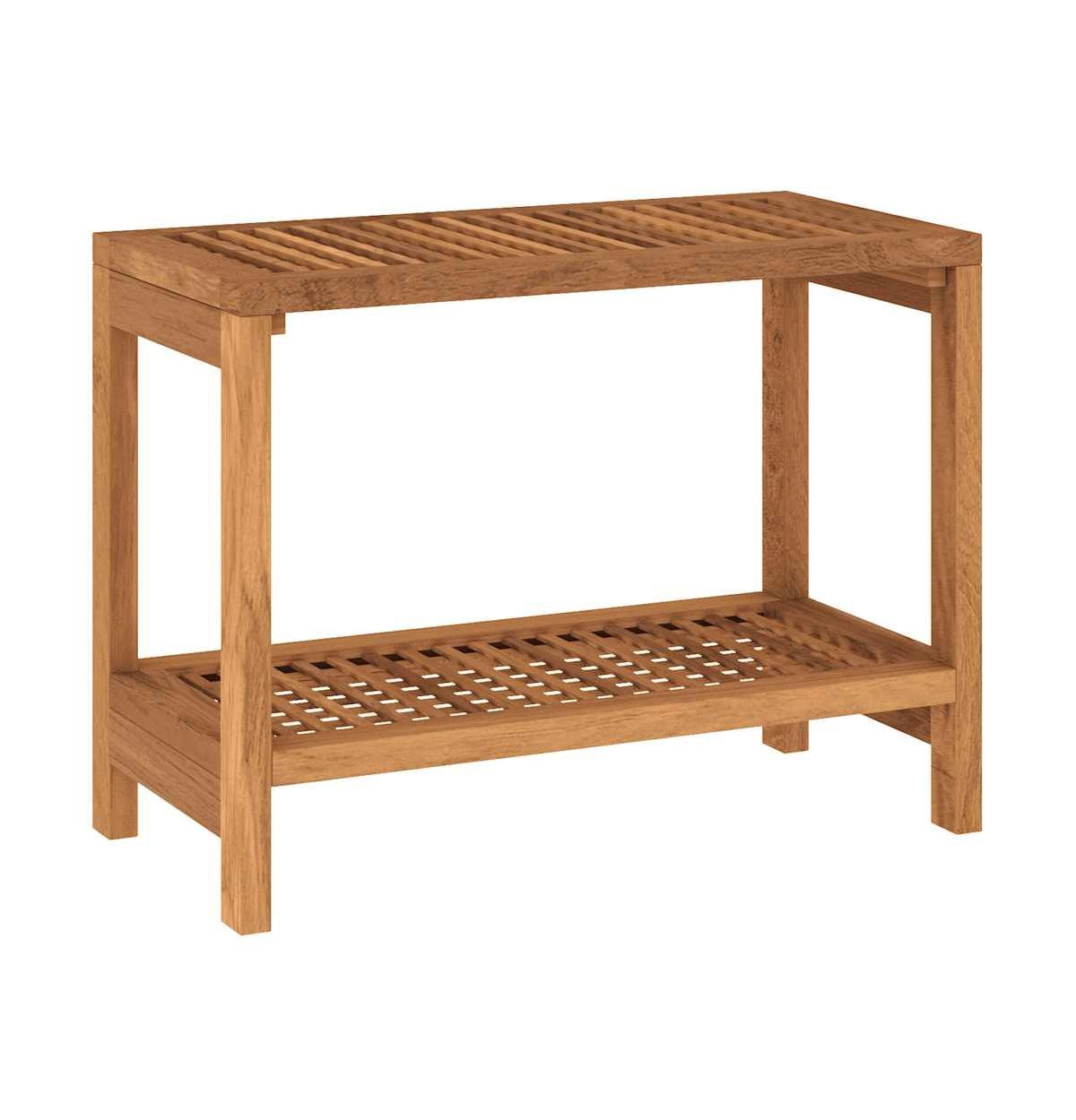 Click here for vidaXL Bathroom Side Table Teak Solid teak wood Me... prices