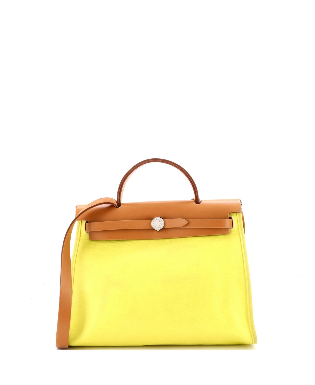 Click here for Pre-Owned HERMES 31 Herbag Zip Berline Vache Canva... prices