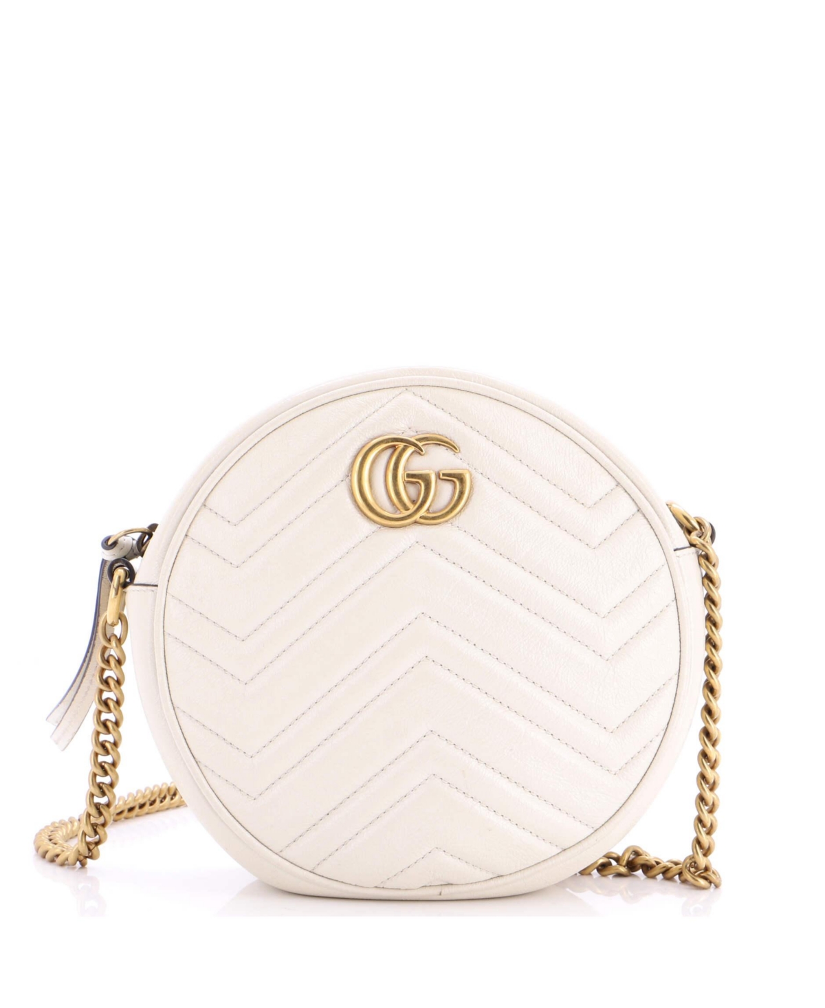 Click here for Pre-Owned Gucci Mini Gg Marmont Round Shoulder Bag... prices