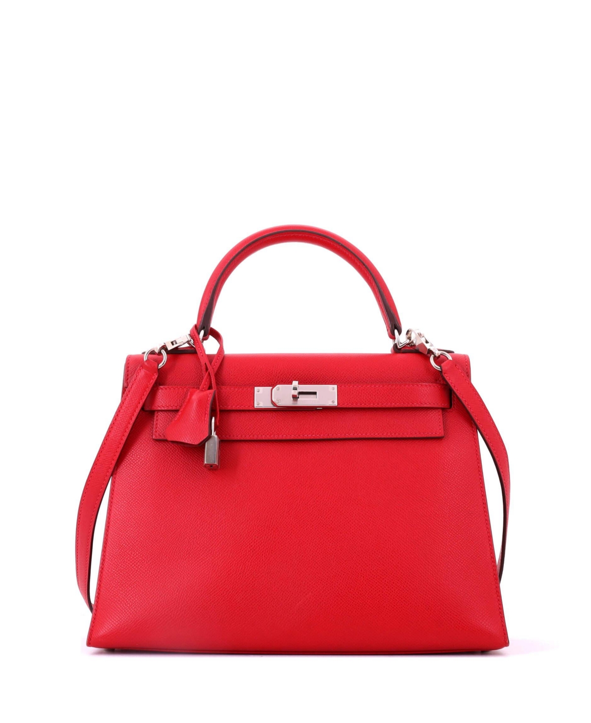 Click here for Pre-Owned HERMES Kelly 28 Handbag Red Epsom with P... prices