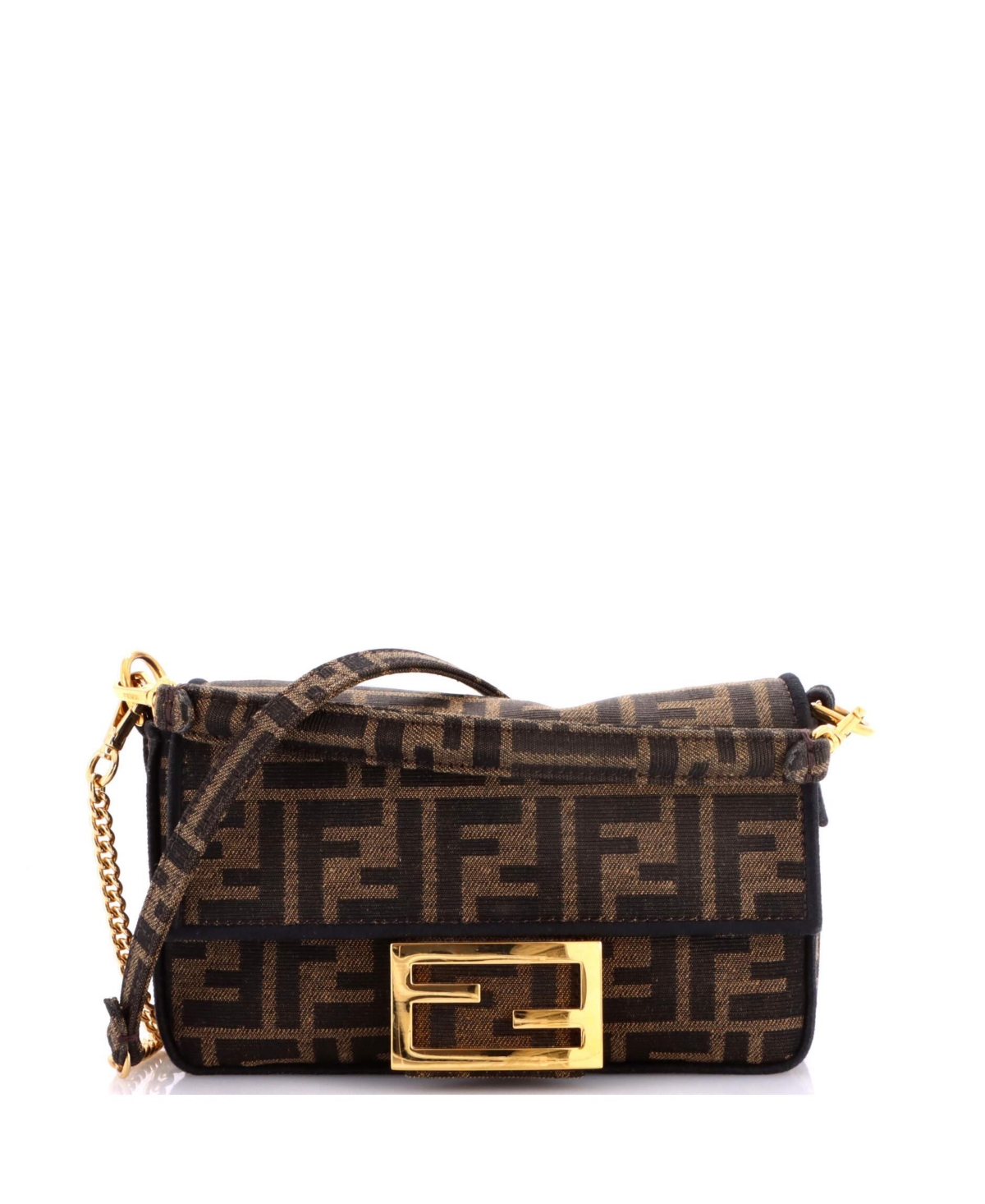 Click here for Pre-Owned Fendi Mini Baguette Nm Bag Zucca Canvas... prices