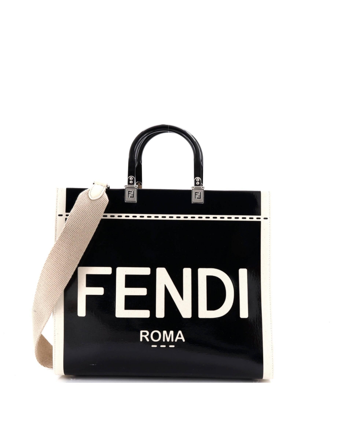 Click here for Pre-Owned Fendi Medium Sunshine Shopper Tote Paten... prices