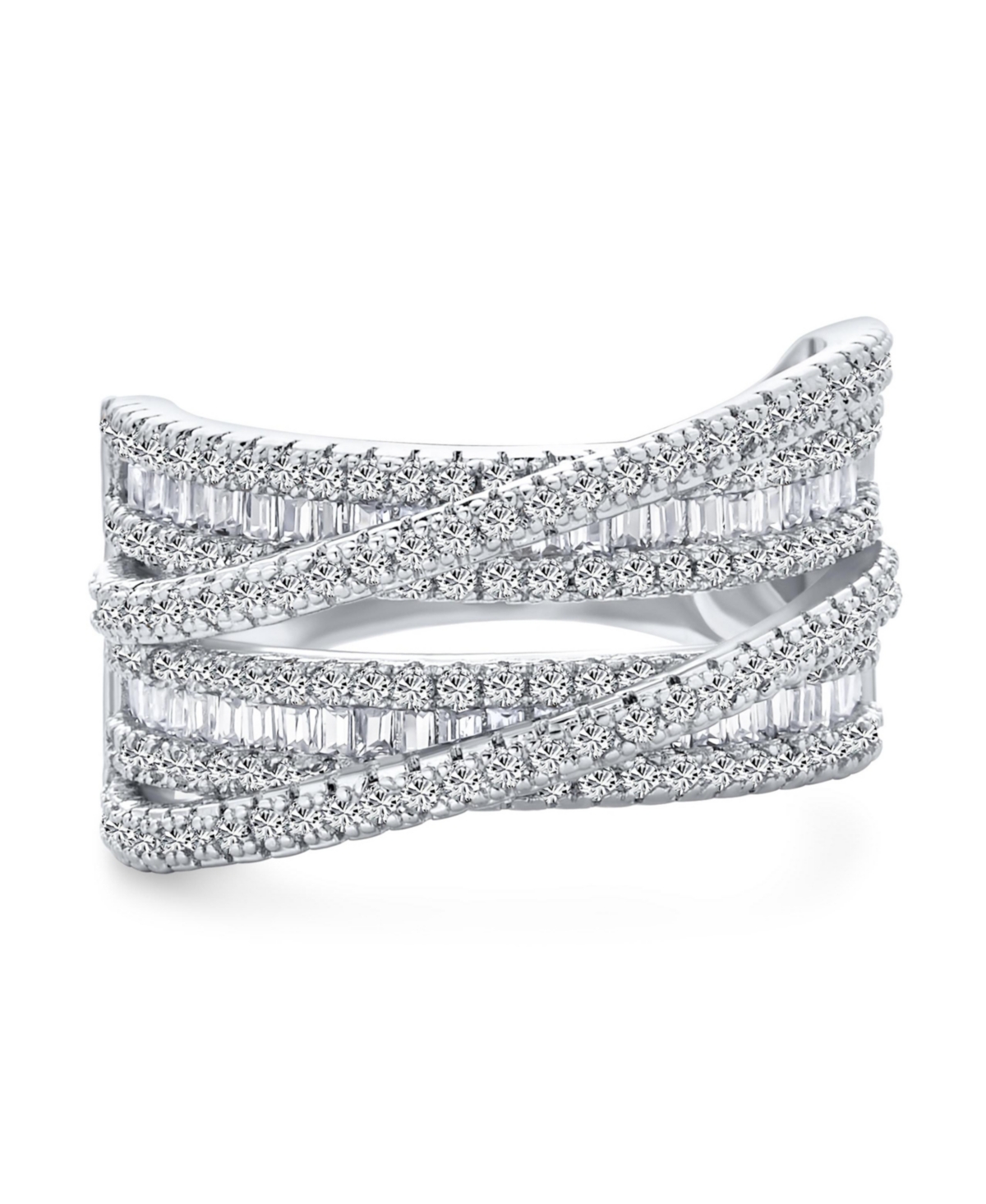 Click here for Bling Jewelry Modern Cz Cubic Zirconia Crossover C... prices