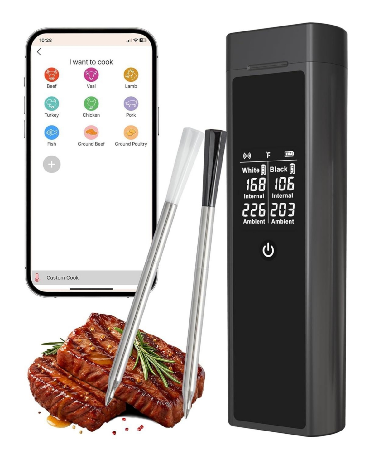 Click here for Xo Dual Probe Wireless Meat Thermometer  Bluetooth... prices