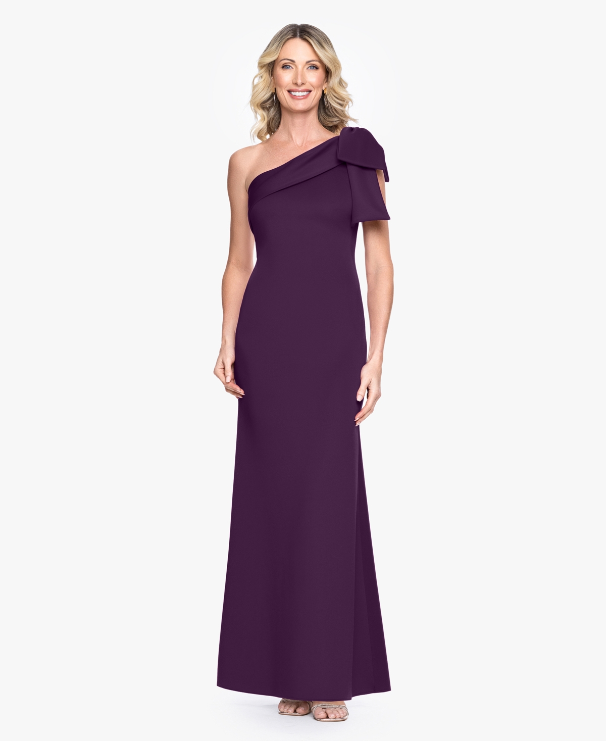 Click here for B&A By Betsy and Adam Womens One-Shoulder Bow Scub... prices