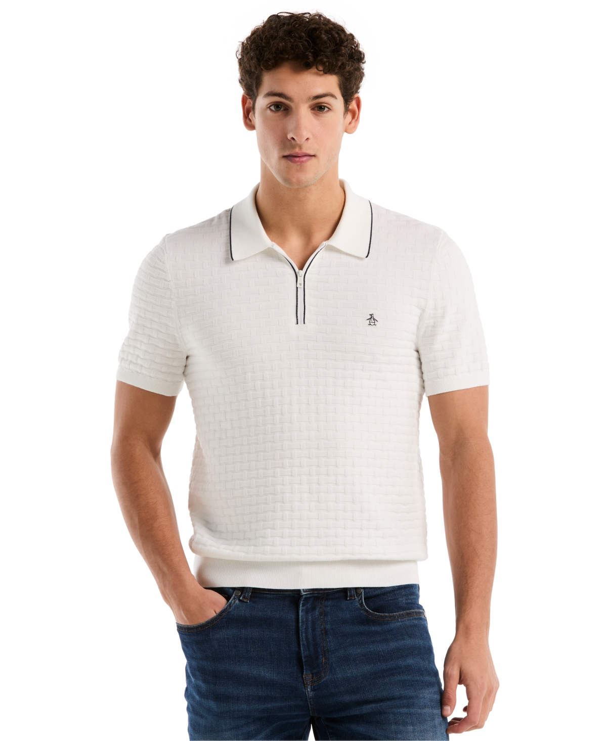 Click here for Original Penguin Mens Links Stitch Slim-Fit Polo S... prices