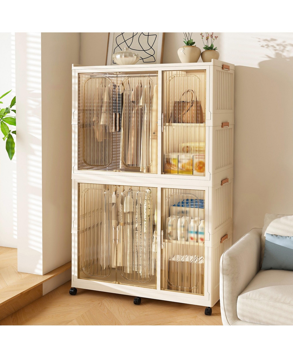Click here for Clihome Portable Wardrobe Closet Organizer Clothes... prices