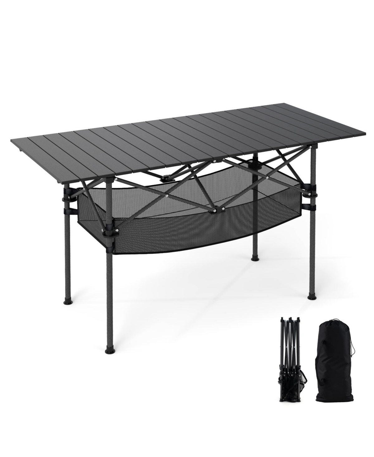 Click here for Sugift Patio Folding Camping Table with Roll-up Ta... prices