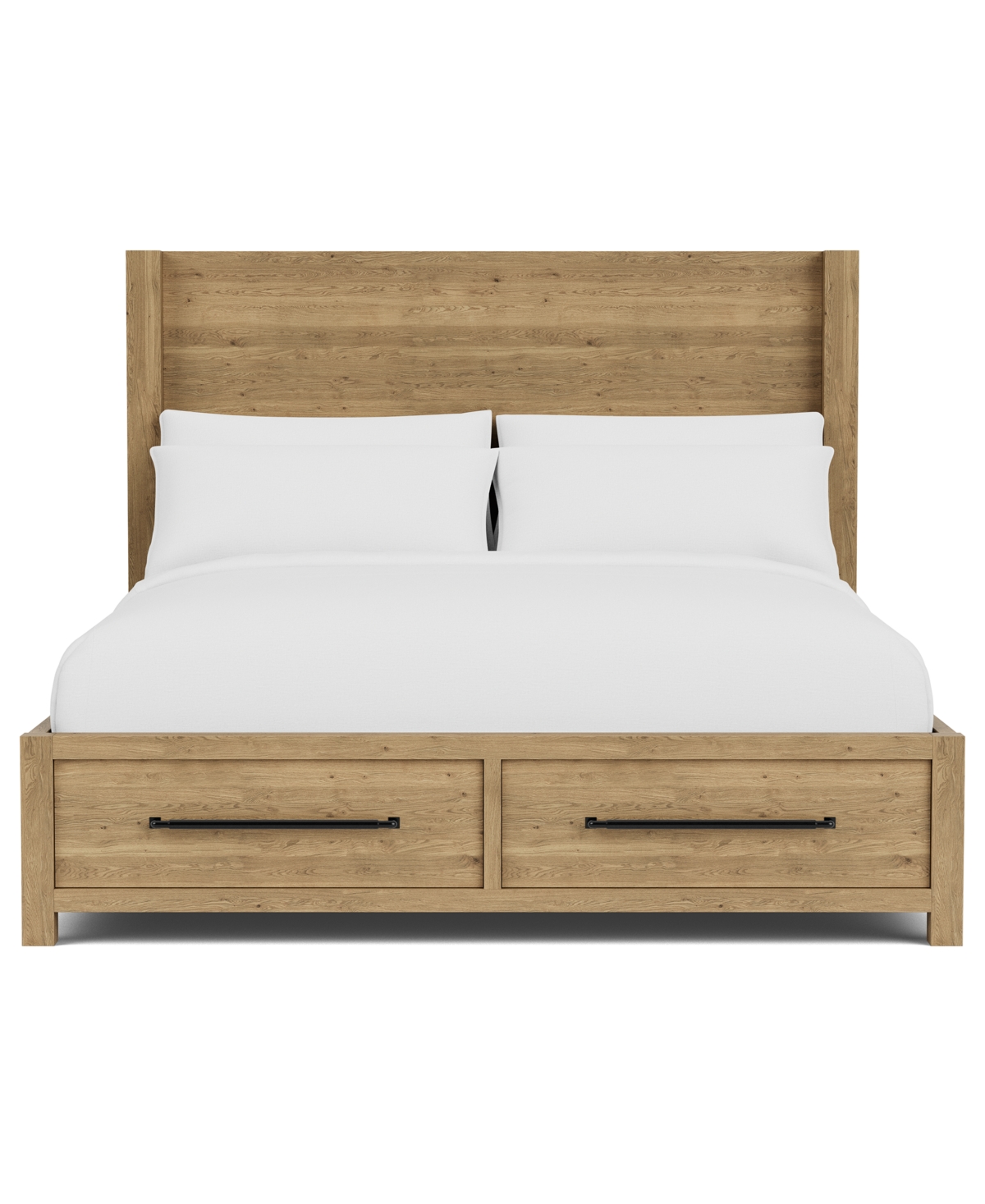 Click here for Davie King Storage Panel Bed - Pale Oak prices