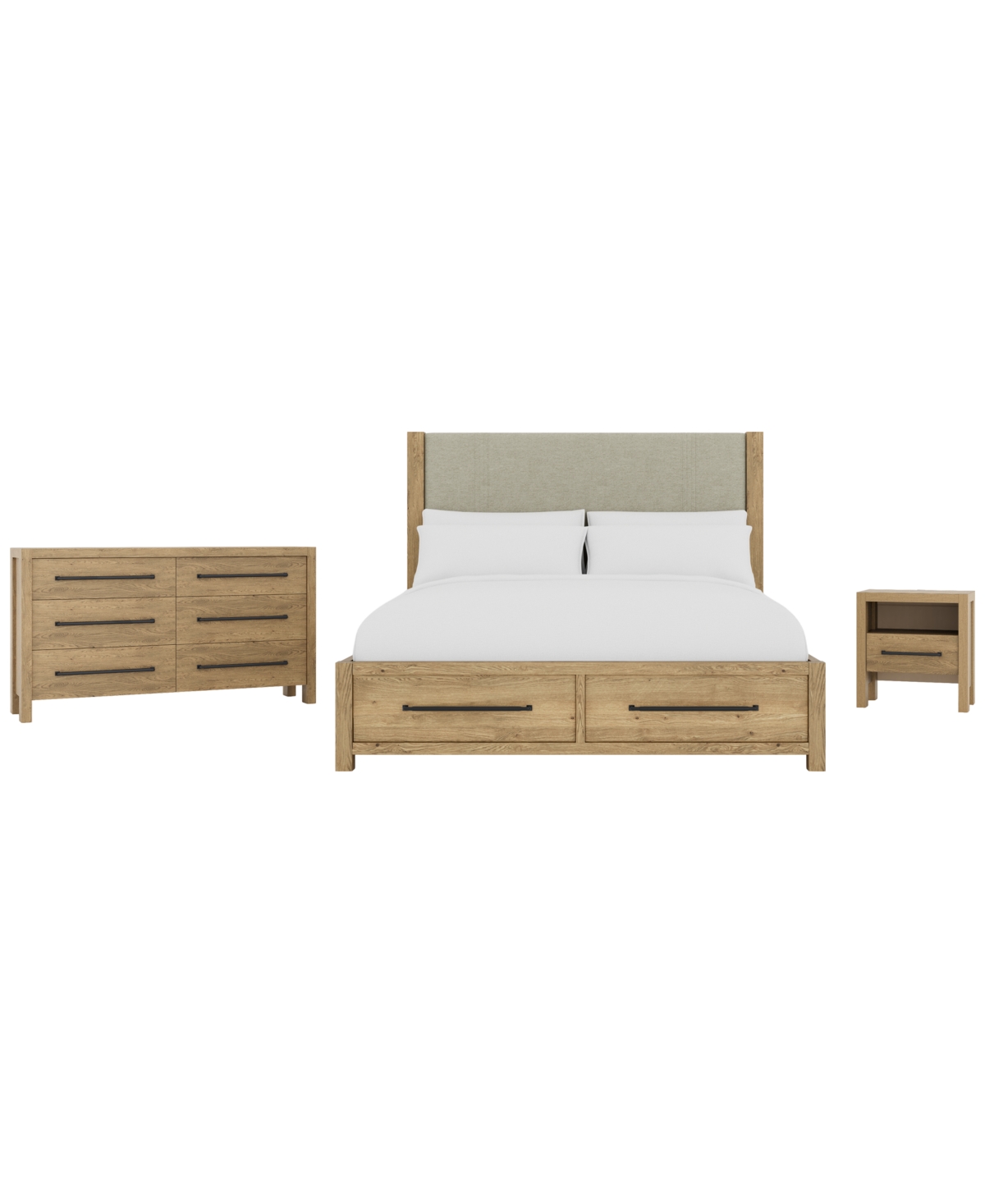 Click here for Davie 3-Pc. Queen Storage Bedroom Set (Upholstered... prices