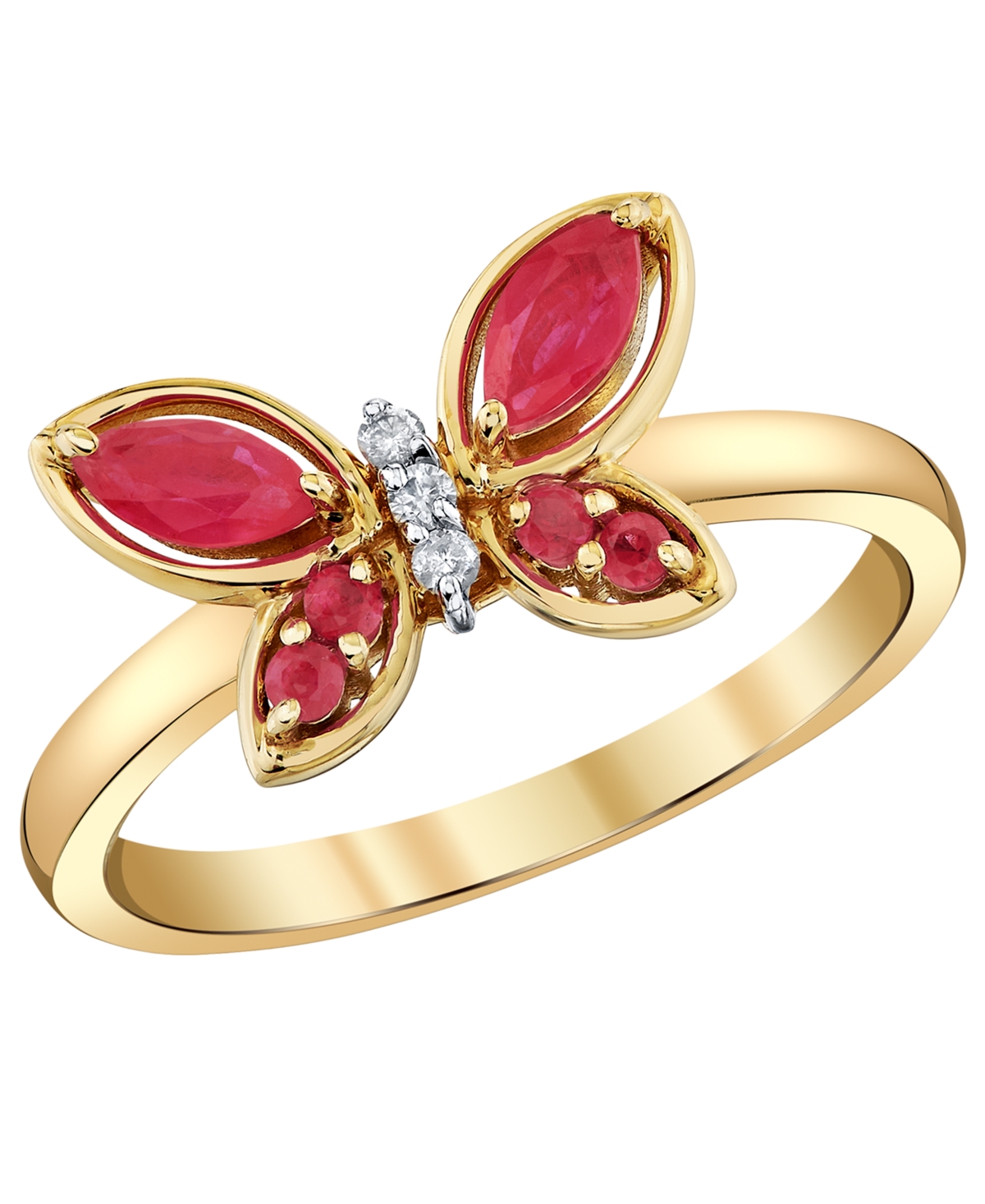Click here for Macys Ruby (5/8 ct. t.w.) & Diamond Accent Ring in... prices