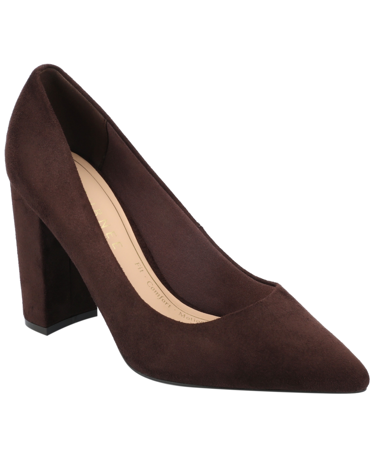 Click here for Journee Womens Lunaria Faux Suede Block Heel Pumps... prices
