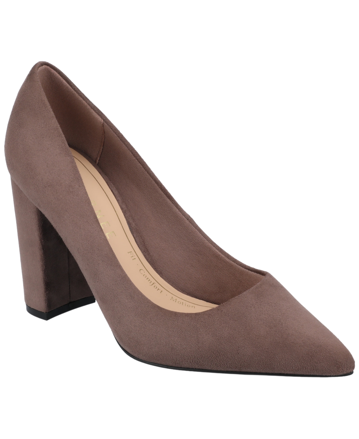 Click here for Journee Womens Lunaria Faux Suede Block Heel Pumps... prices