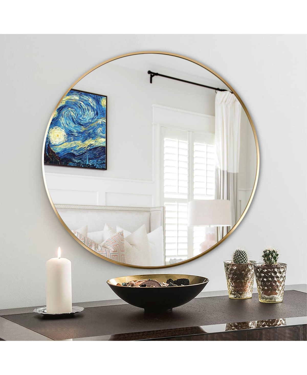Click here for Rainsken Round Bathroom Mirror  24 Inch Wall Mount... prices