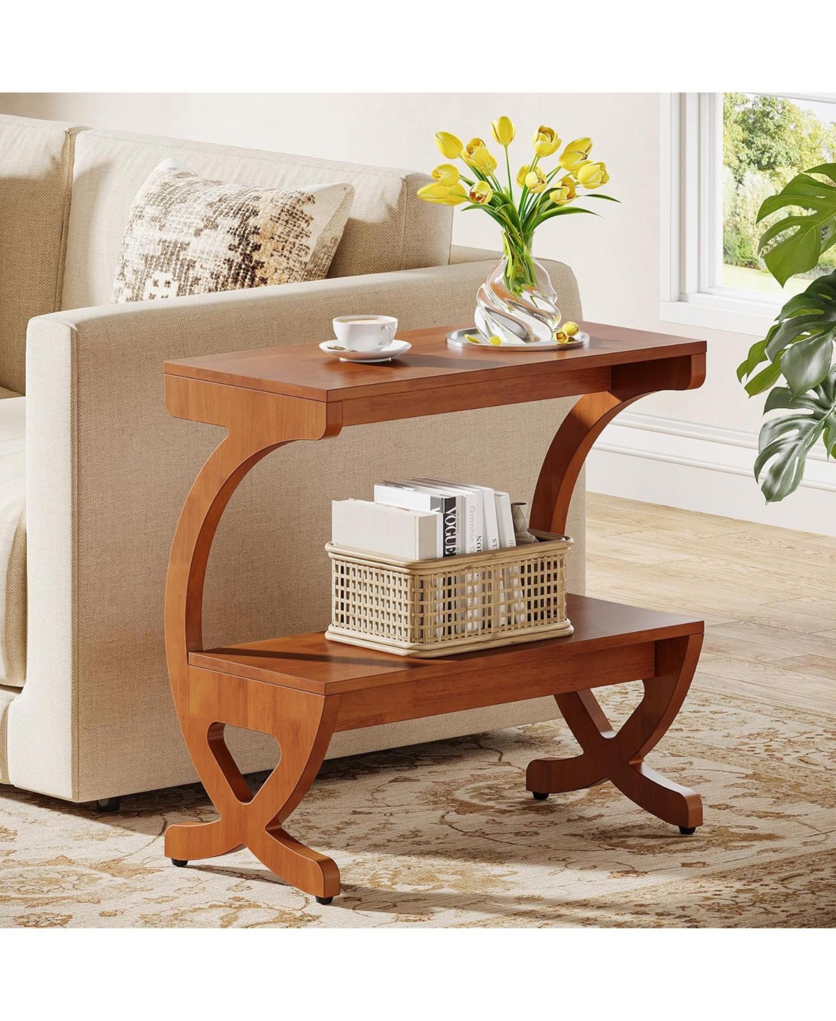 Click here for Tribesigns Wood End Table  2-Tier Modern Side Tabl... prices
