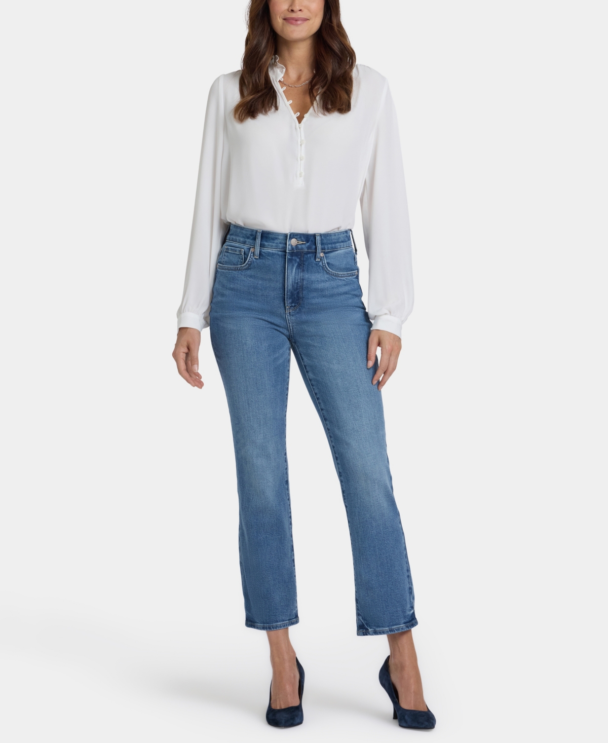 Click here for Nydj Womens High-Rise Marilyn Straight Ankle Jeans... prices