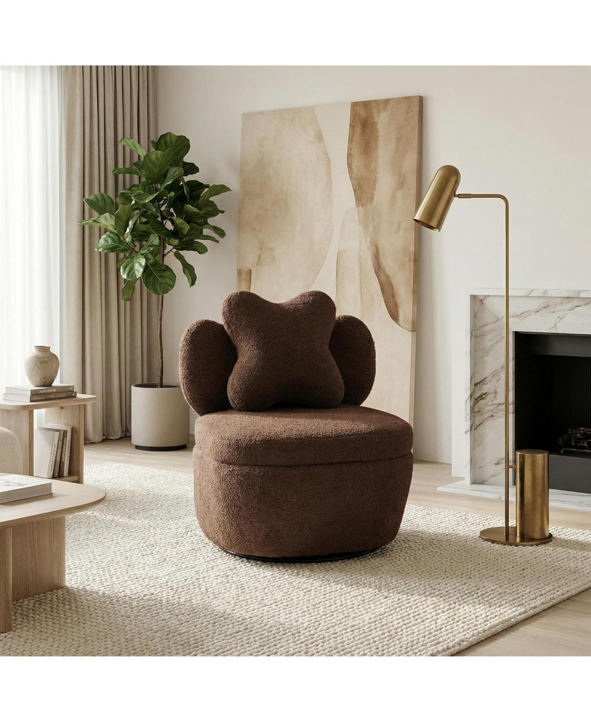 Click here for gaomon 360degree(s) Swivel Accent Chair With Stora... prices
