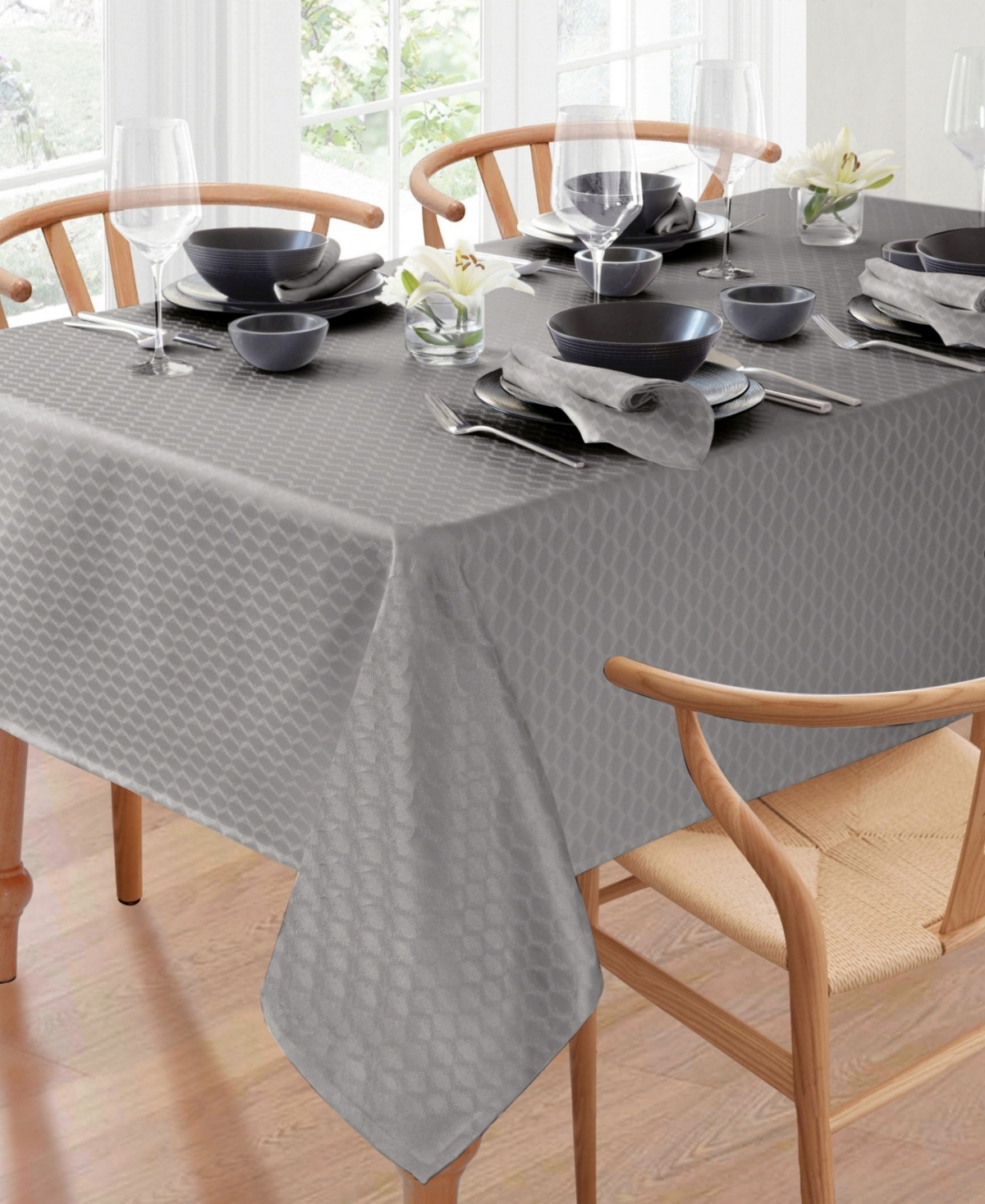 Click here for Lenox Olivia Tablecloth  70 Round - Gray prices