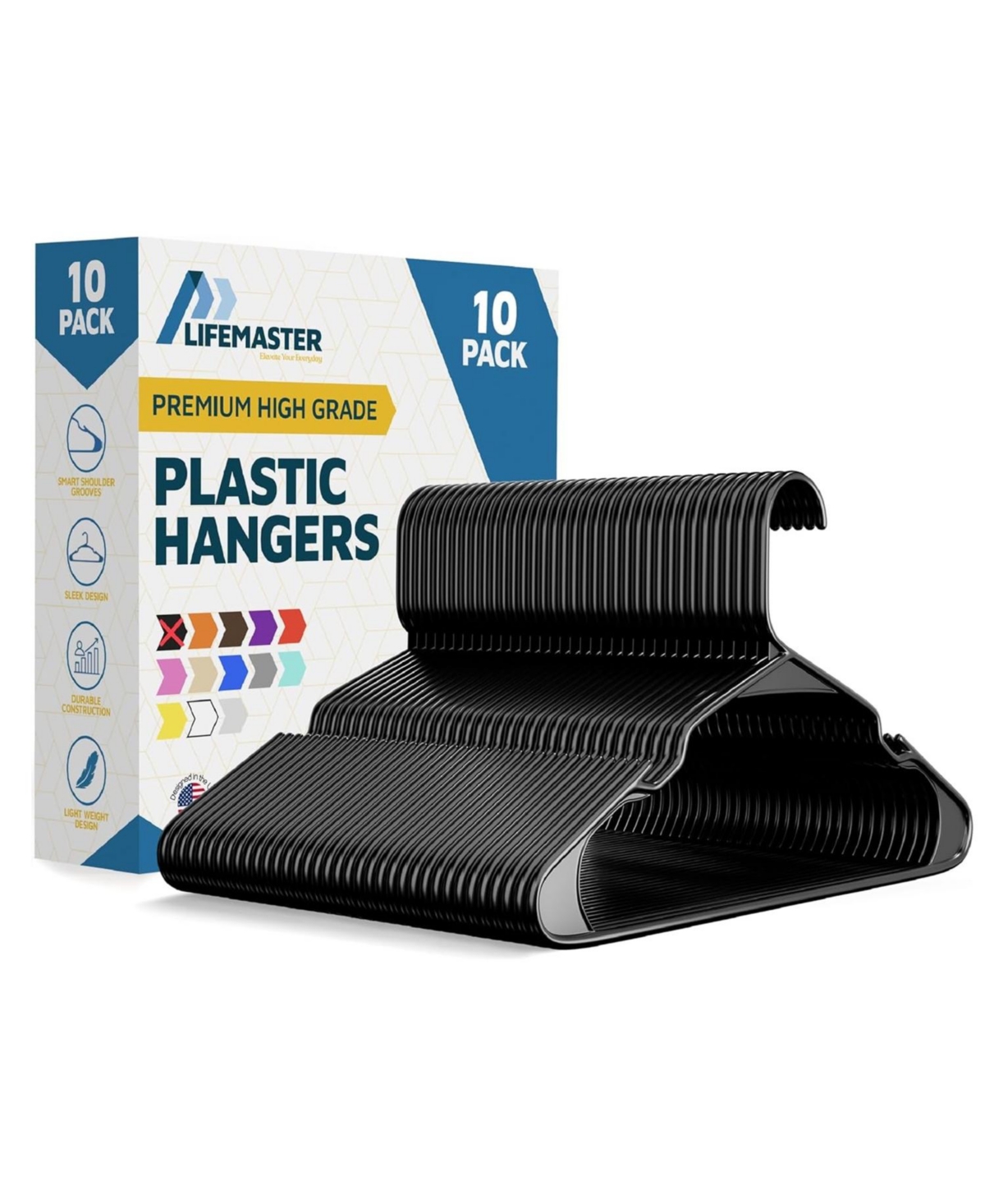 Click here for Lifemaster Heavy-duty plastic hangers  hold up to... prices