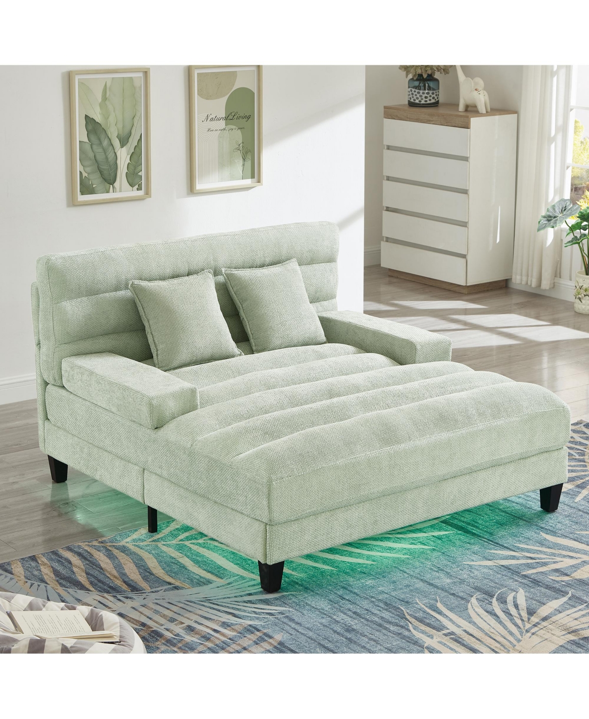 Click here for Rainsken Oversized Chaise Lounge Sofa  57.1 Chenil... prices