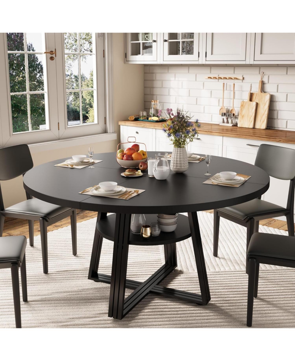 Click here for gaomon Farmhouse Dining Table | 47.2 | Metal | 4-6... prices