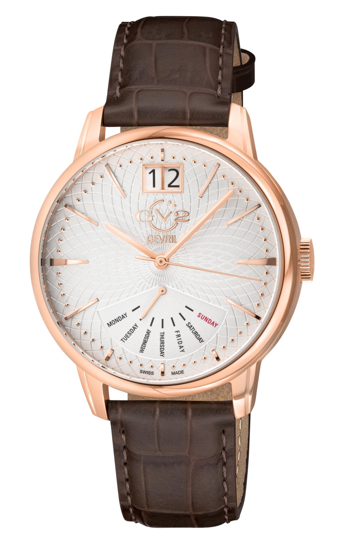 Click here for GV2 by Gevril Mens Rovescio Swiss Quartz Leather S... prices