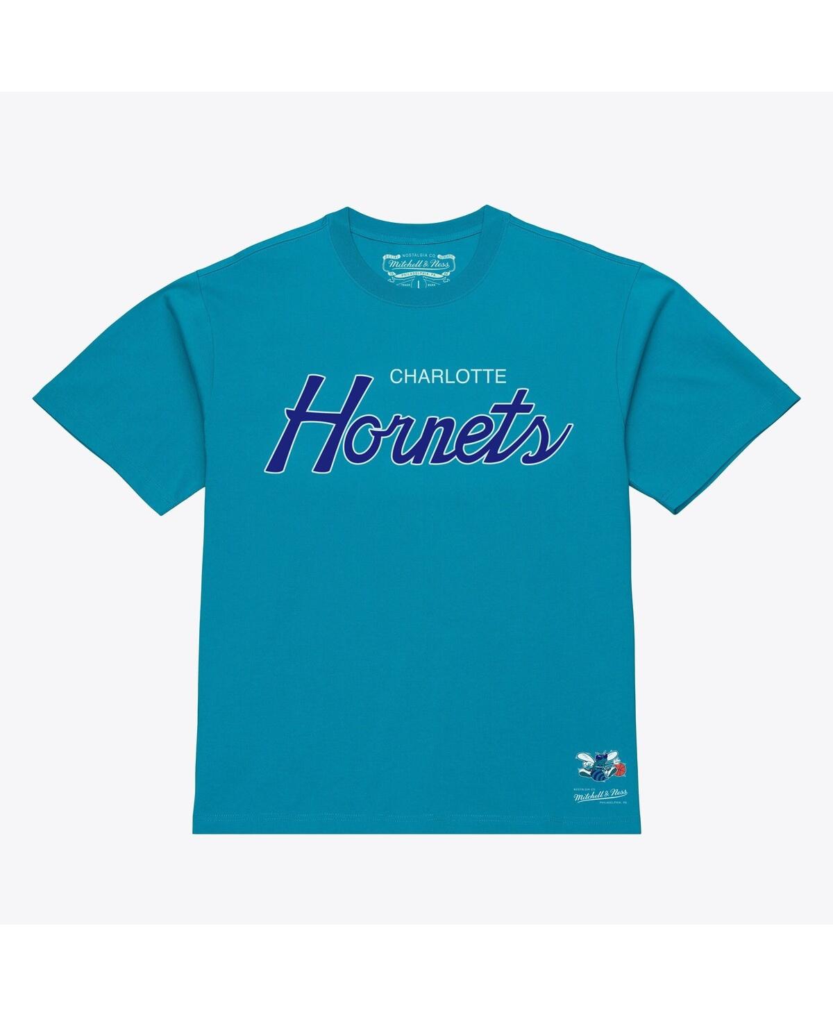 Click here for Mitchell & Ness Mens Teal Charlotte Hornets Vintag... prices