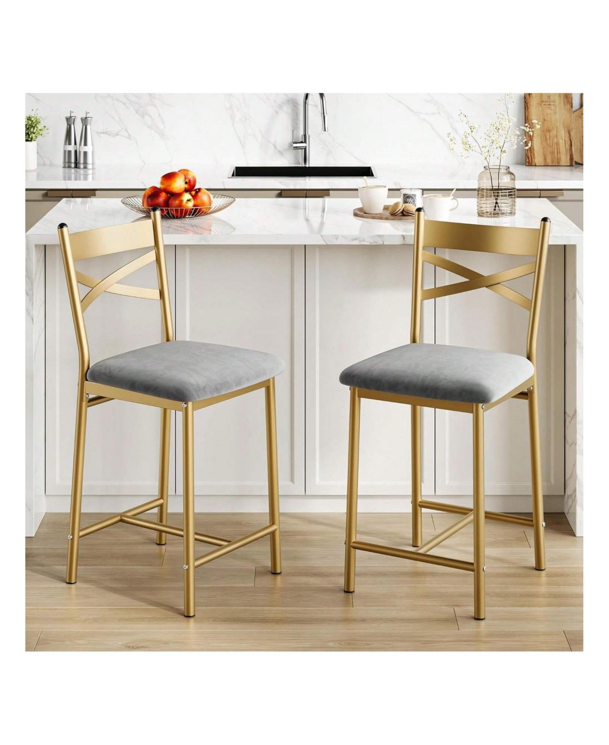 Click here for gaomon Bar Stools Set Of 2  Pu Upholstered Bar Cha... prices