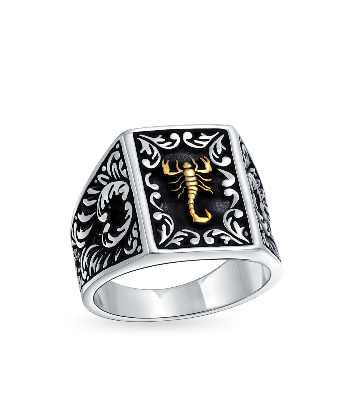 Click here for Bling Jewelry Zodiac Scorpion Signet Ring Solid Tw... prices