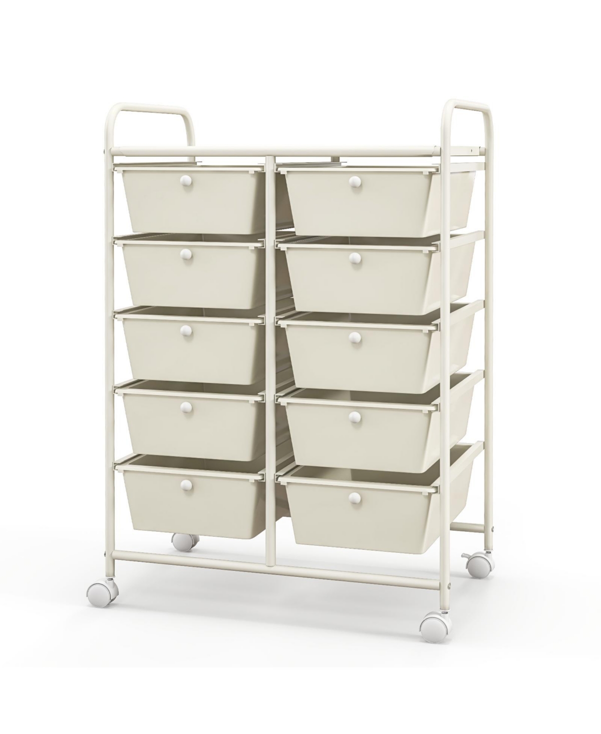 Click here for Gouun 10-Drawer Rolling Storage Cart - White prices