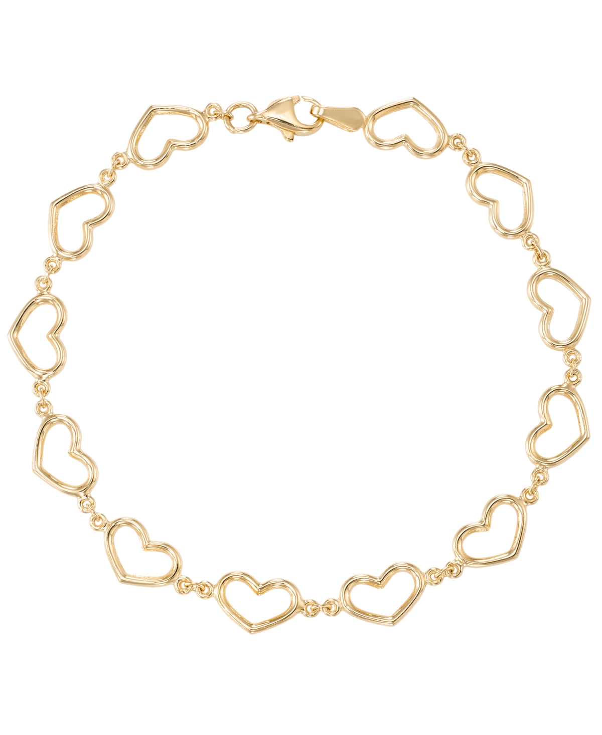 Click here for Macys Open Heart Link Bracelet in 18k Yellow Gold... prices