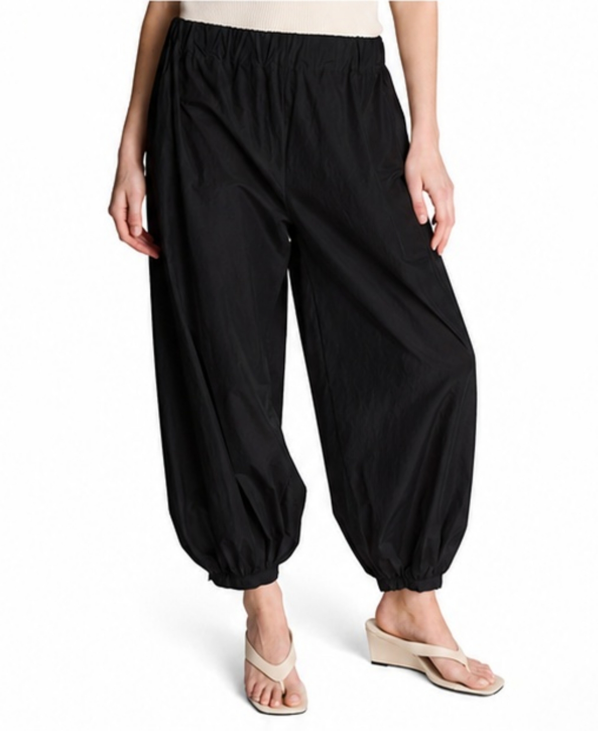 Click here for Kenneth Cole Womens Pull-On Bubble Leg Pants - Bla... prices